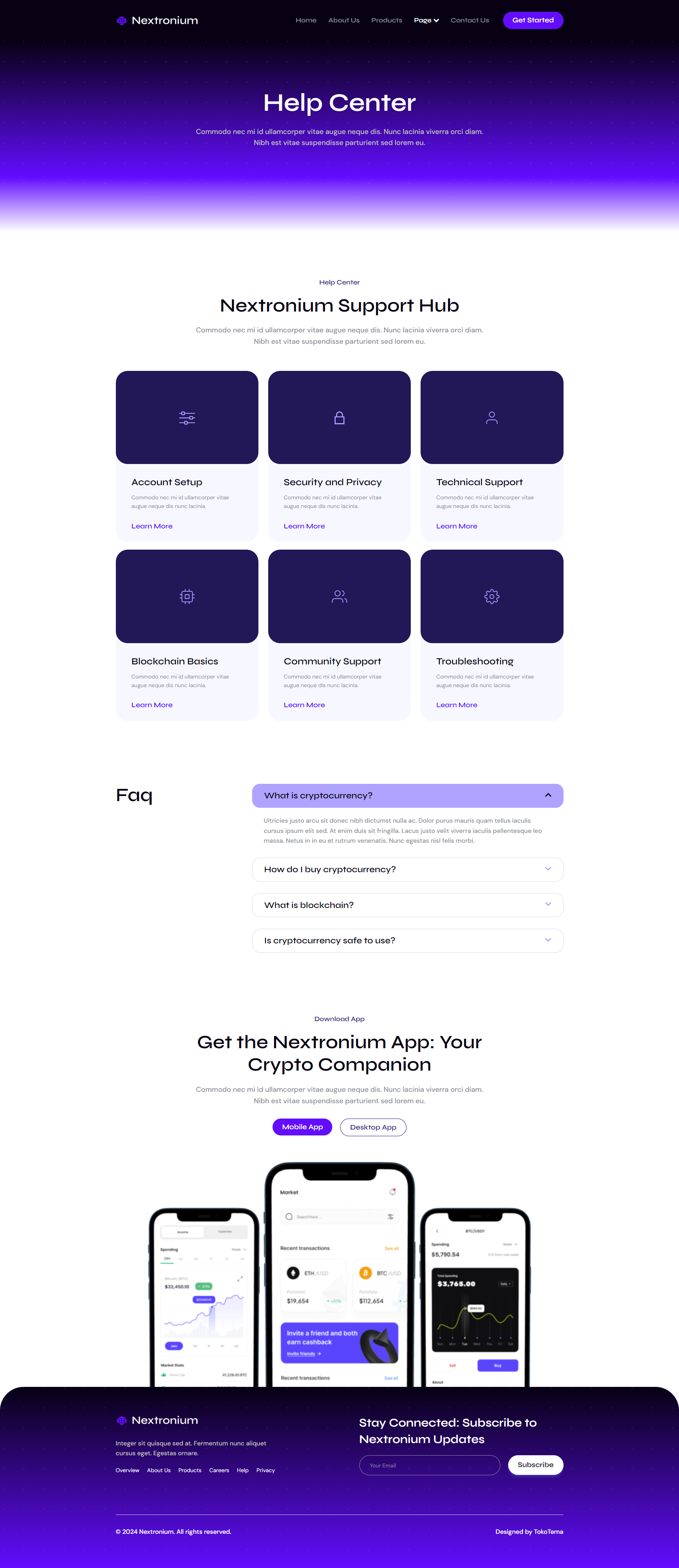 Nextronium - Crypto SaaS Elementor Template Kit by Tokotema | ThemeForest